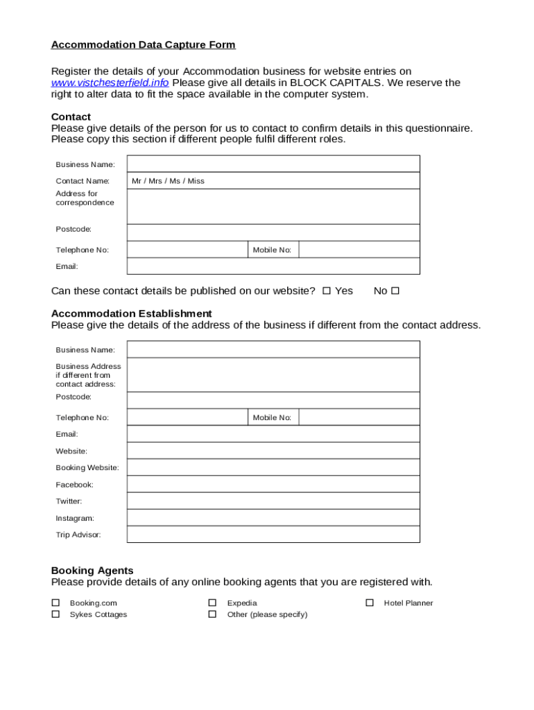 What methods can a hotel use to capture guest data? Doc Template ...