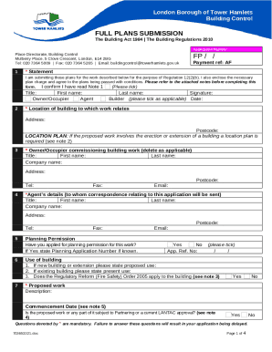Full Plans Submission. Application s Doc Template | pdfFiller