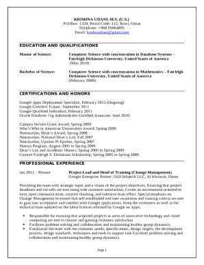 KRISHNA UDANI, M Doc Template | pdfFiller