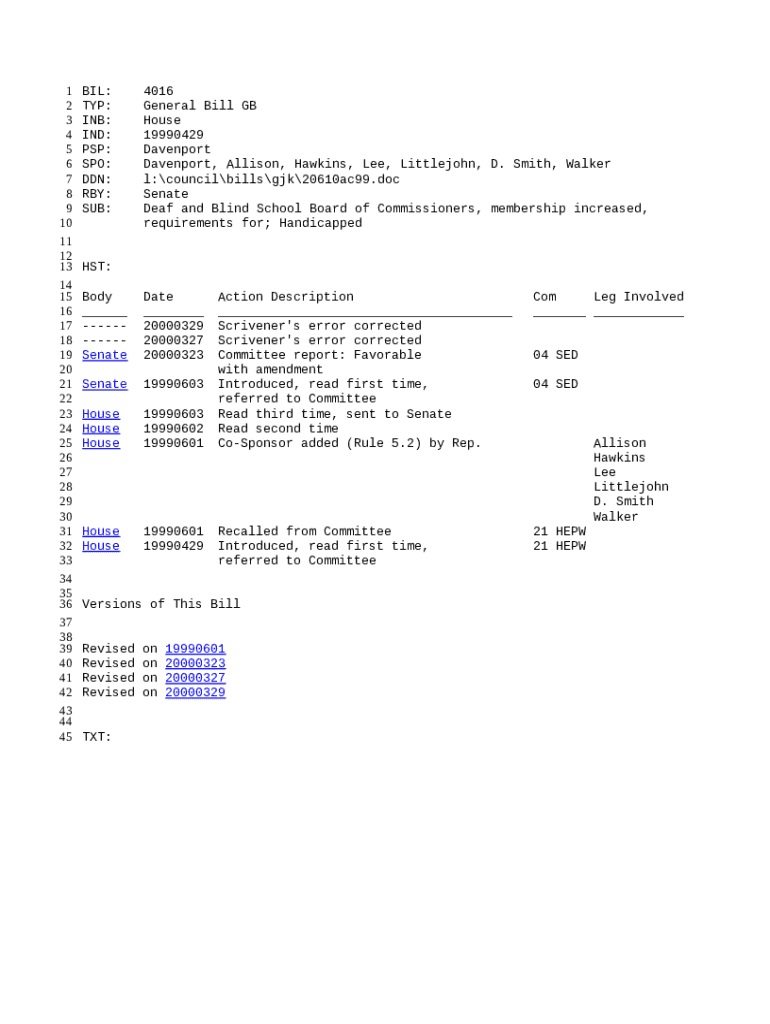 1999-2000 Bill 4016: Deaf and Blind School Board of ... Doc Template ...