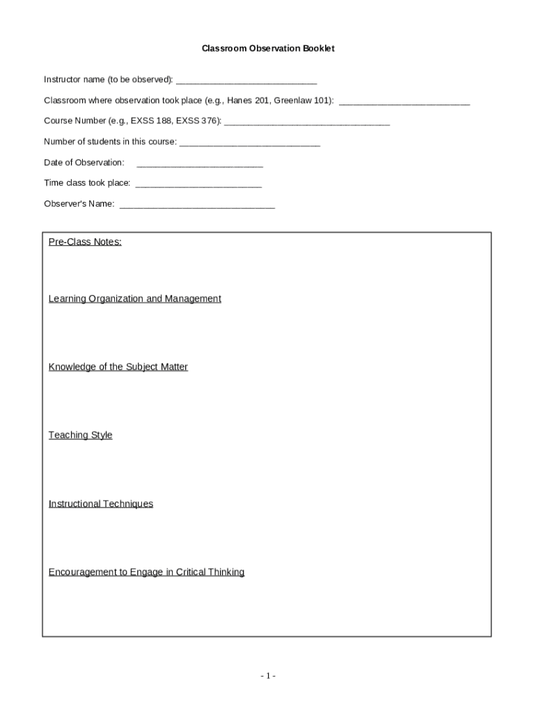 Classroom Observation Johna S. Buchanan .docx - exss unc Doc Template ...