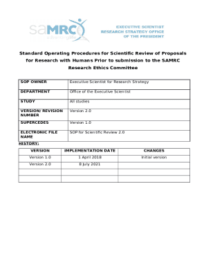 HREC Terms of Reference and Standard Operating ... Doc Template | pdfFiller