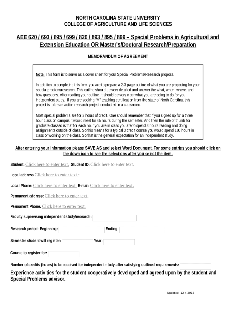 AEE 492EXTERNAL LEARNING EXPERIENCE IN AEE - cals ncsu Doc Template ...