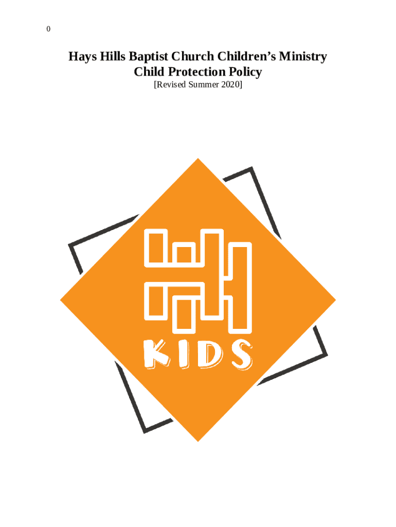 Hays Hills Baptist Church Children's Ministry Child Protection ... Doc ...