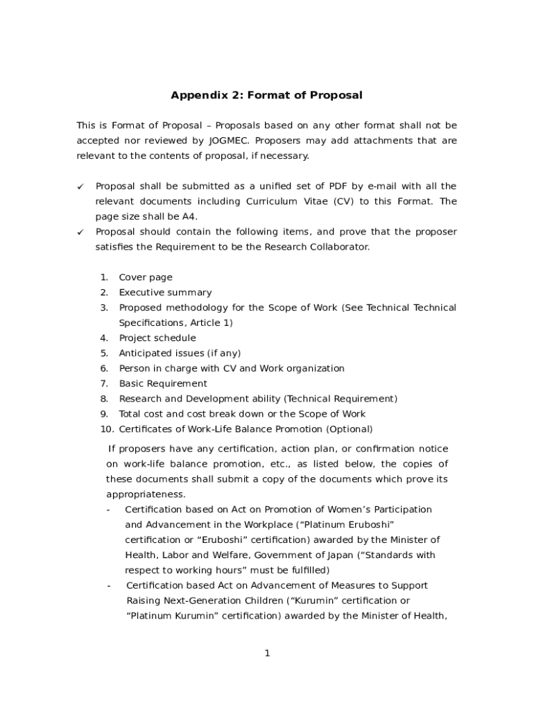 Attachments: A. Sample Proposal Template 1. Purpose . ... Doc Template ...