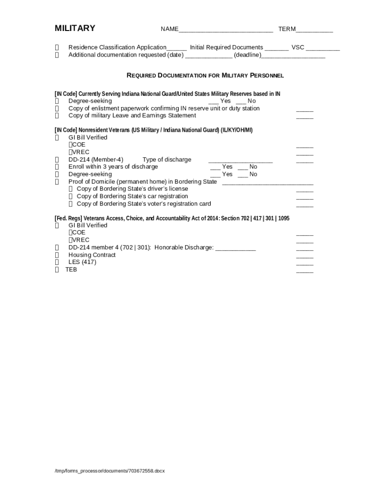 PWL-VSC-Military-Residence-Classification-.pdf Doc Template | pdfFiller