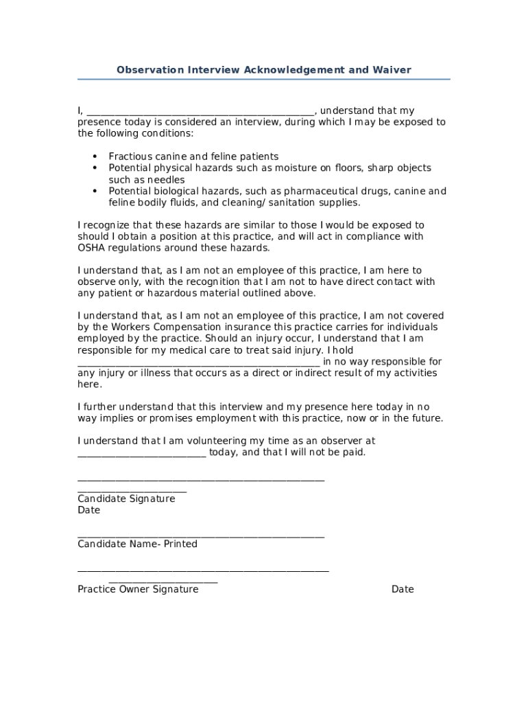 iVET360-Observation-Interview-Acknowledgement-and- ... Doc Template ...