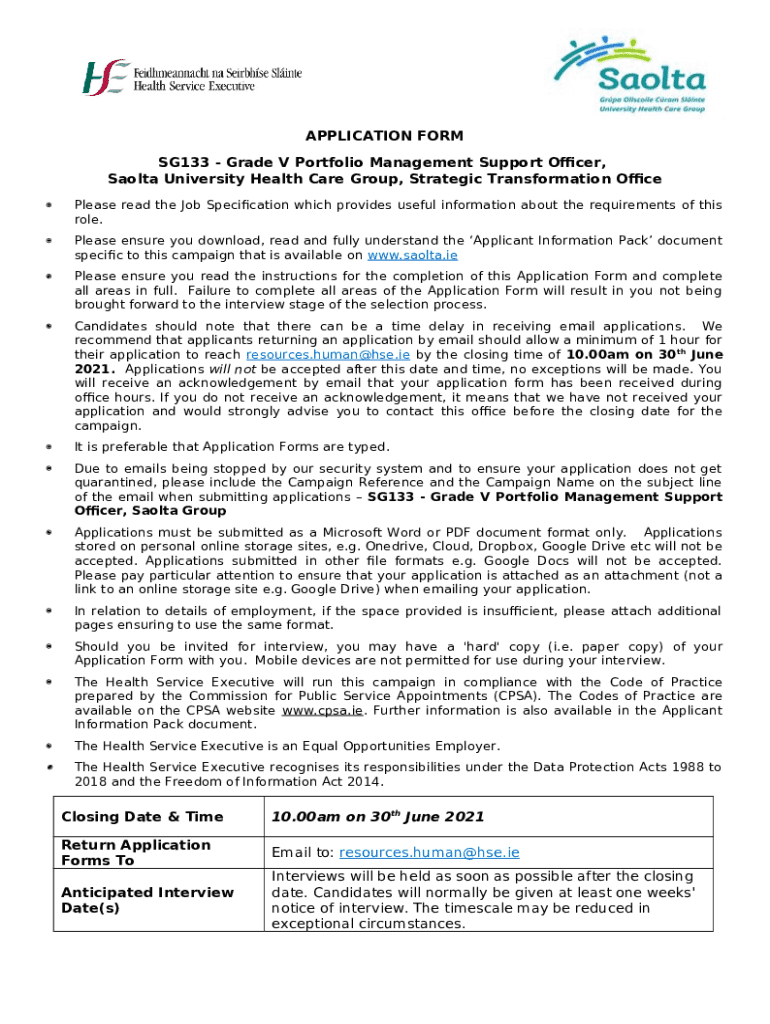 SG133 App v2.docx Doc Template | pdfFiller