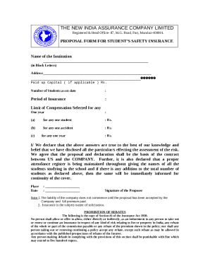 Download New India Student Safety Proposal Doc Template | pdfFiller