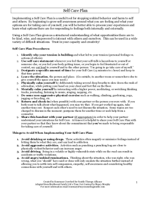 Fillable Online Self-Care AssessmentWorksheet Fax Email Print - pdfFiller