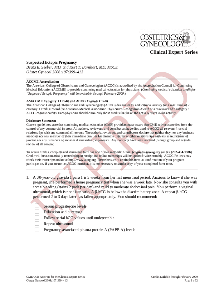 Diagnosis and management of ectopic pregnancy - PMC Doc Template ...