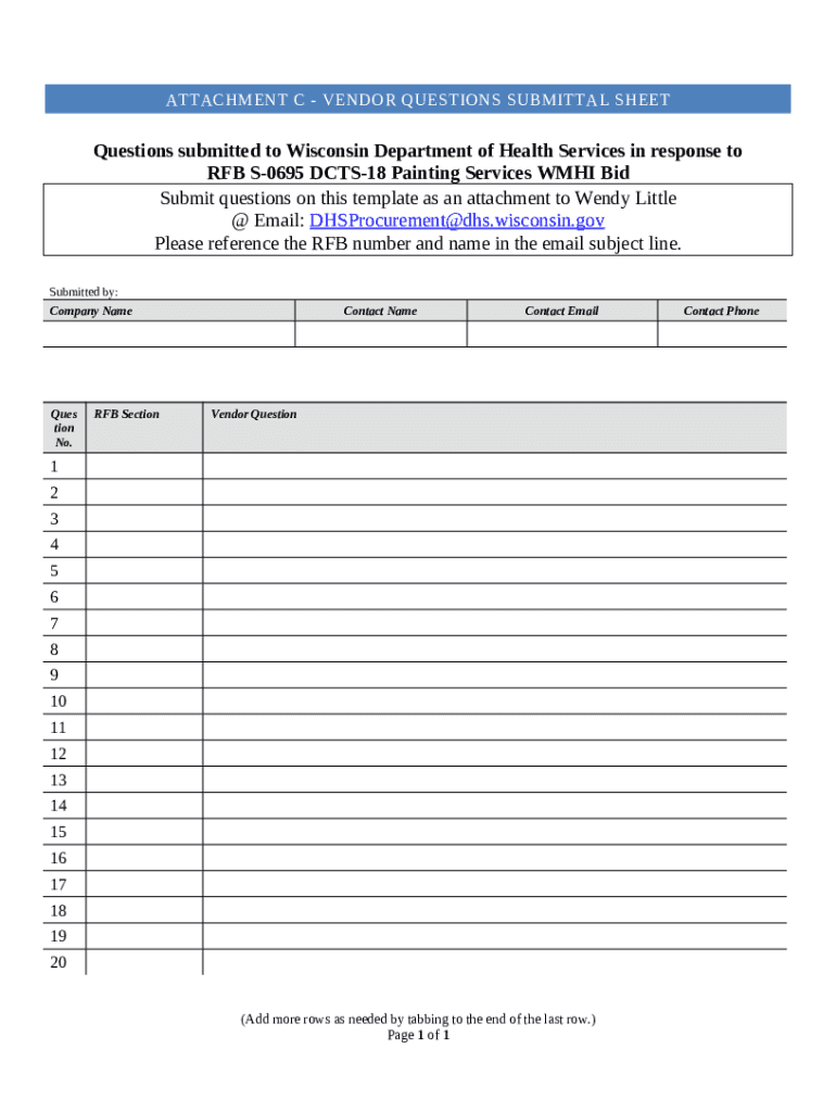 Wisconsin Department of Health Services (DHS) Last Updated Doc Template | pdfFiller