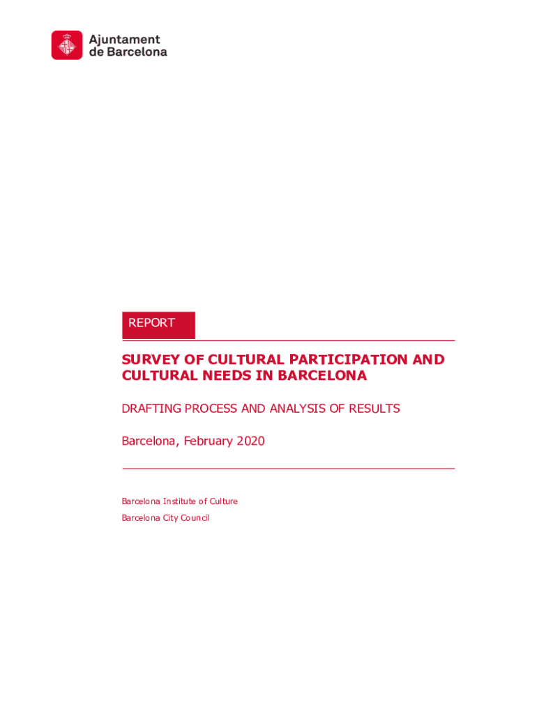 Fillable Online report - survey of cultural participation and cultural ...