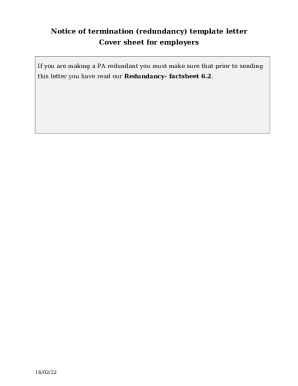 Expert-Approved Redundancy Letter Templates Doc Template | pdfFiller