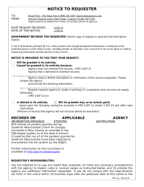 NOTICE TO REQUESTER Doc Template | pdfFiller