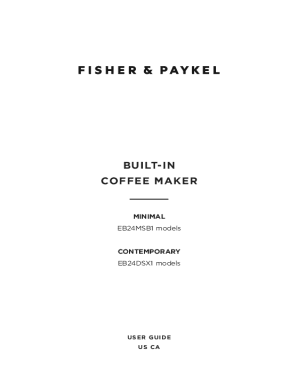 Fillable Online Operating and Installation Instructions Built-in Coffee ...