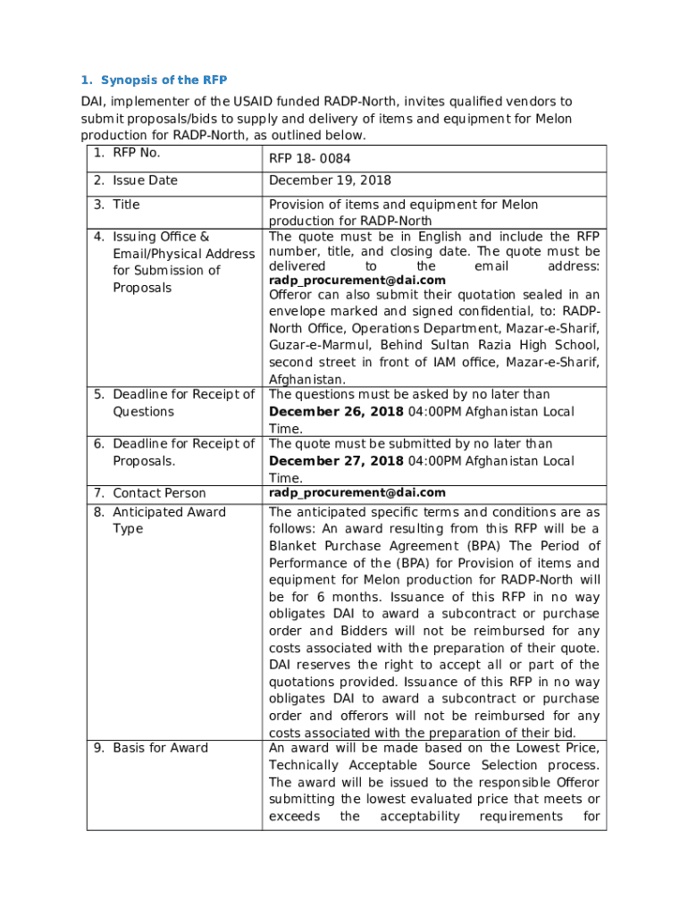 Attachment A: Price Schedule for Provision of items and ... Doc ...
