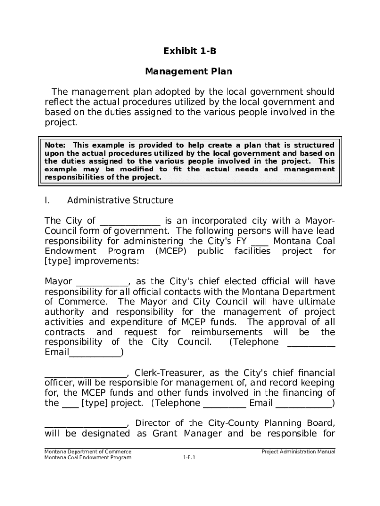 Exhibit 1-C Sample Agreement - comdev mt Doc Template | pdfFiller