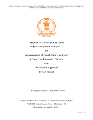 Fillable Online Project Management Unit (PMU) for Implementation of ...