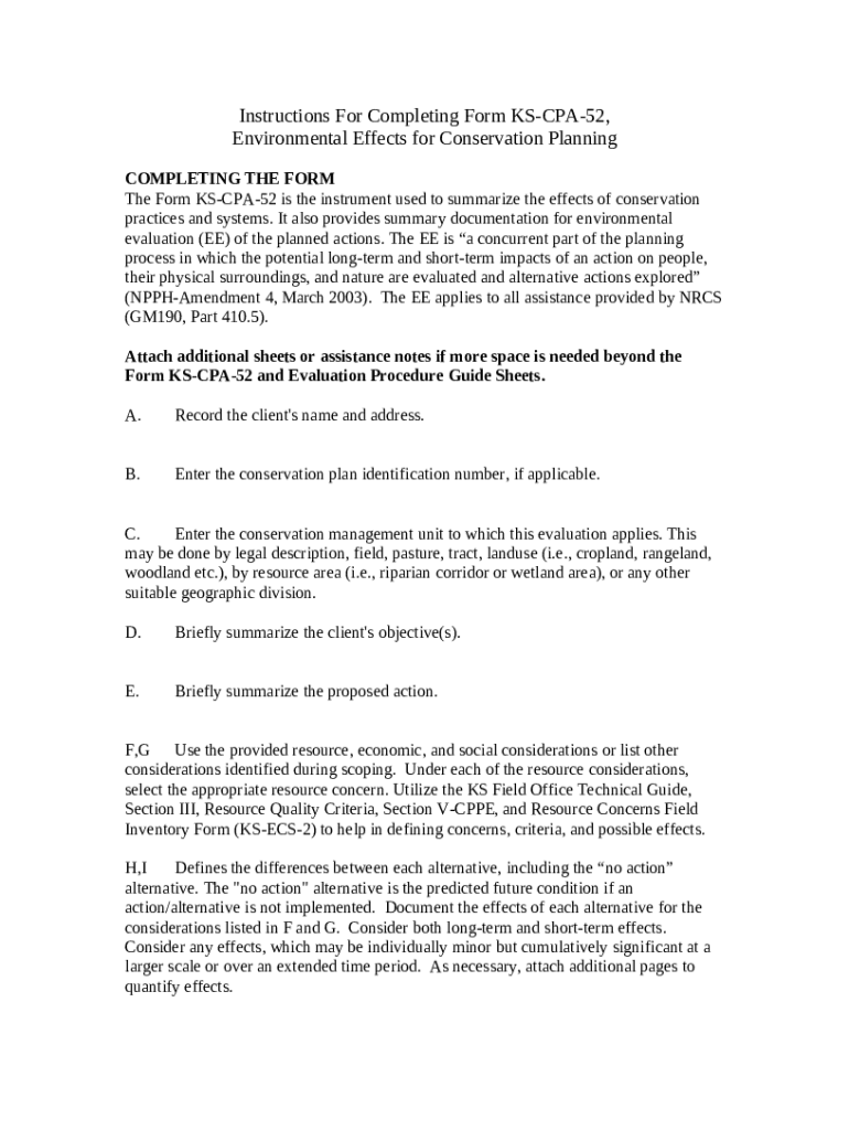 Instructions For Completing KS-CPA-52, Doc Template | pdfFiller