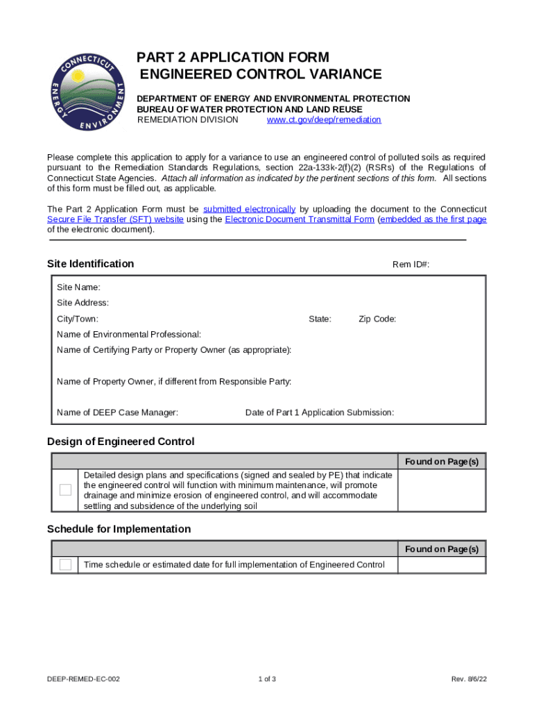 Part 2. Application for Engineered Control Variance Doc Template ...
