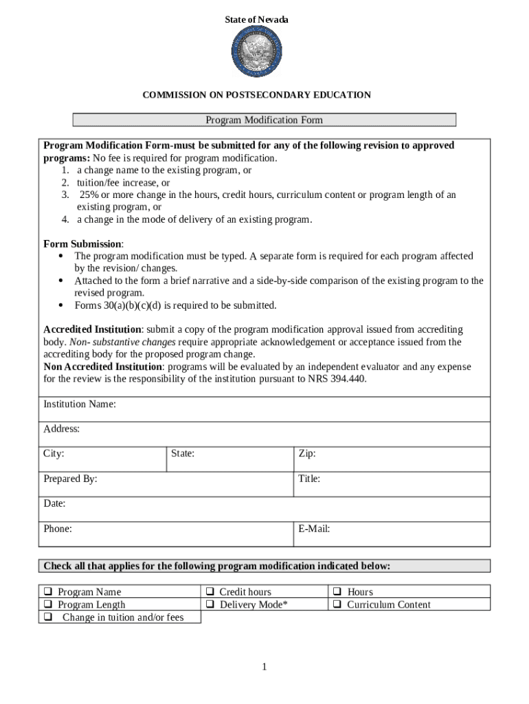 Program Modification ( Accredited)(1).doc Doc Template | pdfFiller