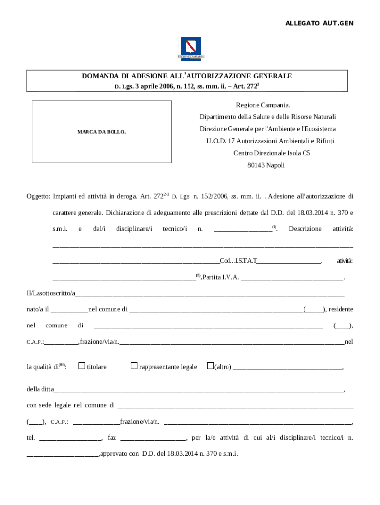 D.G. Ciclo integrato delle acque e dei rifiuti, autorizzazioni ...