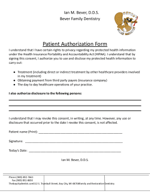 Fillable Online HIPAA Authorization Form: What Is It, ... Fax Email Print - pdfFiller