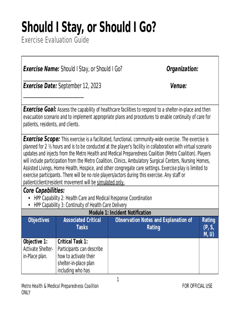 Health Care Medical Response and Surge Exercise - ASPR Doc Template ...