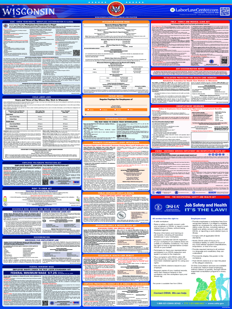 Fillable Online Wisconsin Family and Medical Leave Act poster Fax Email ...