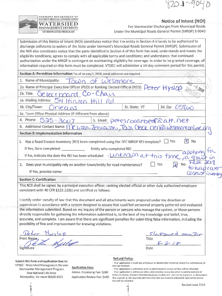 Fillable Online 1 of 106 Permit Fact Sheet for the General Discharge ...