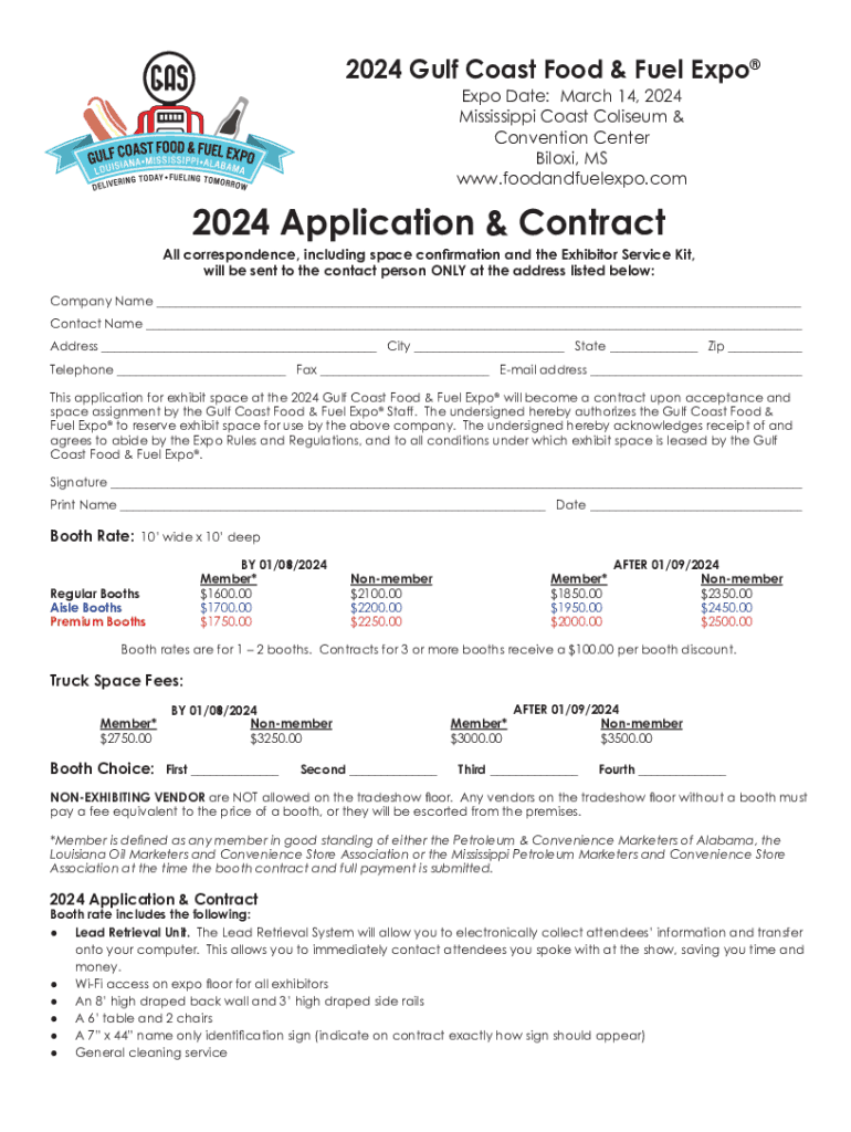 Fillable Online Gulf Coast Food & Fuel Expo: Home Fax Email Print ...