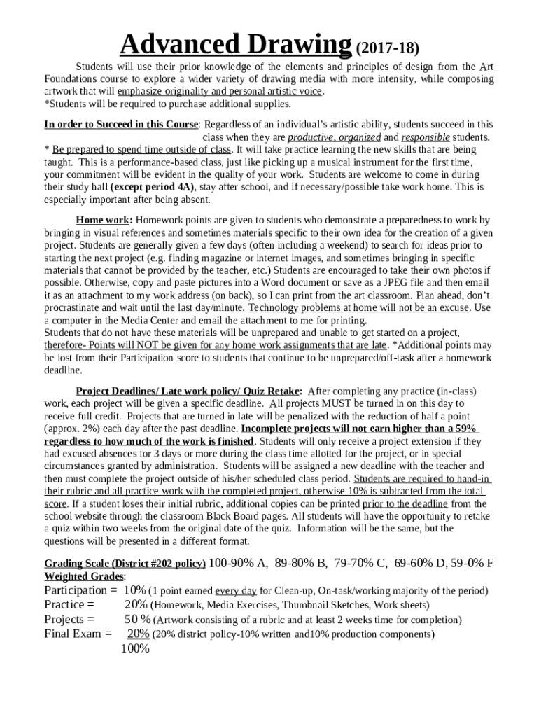 Advanced Drawing Doc Template | pdfFiller