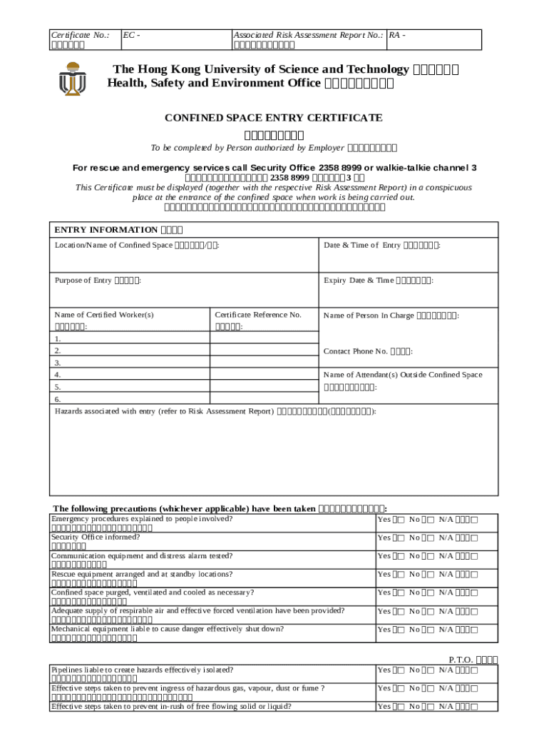 Code of Practice for Safety and Health at Work in Confined ... Doc ...