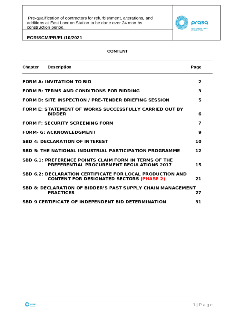 D: SITE INSPECTION / PRE-TENDER BRIEFING SESSION5 Doc Template | pdfFiller