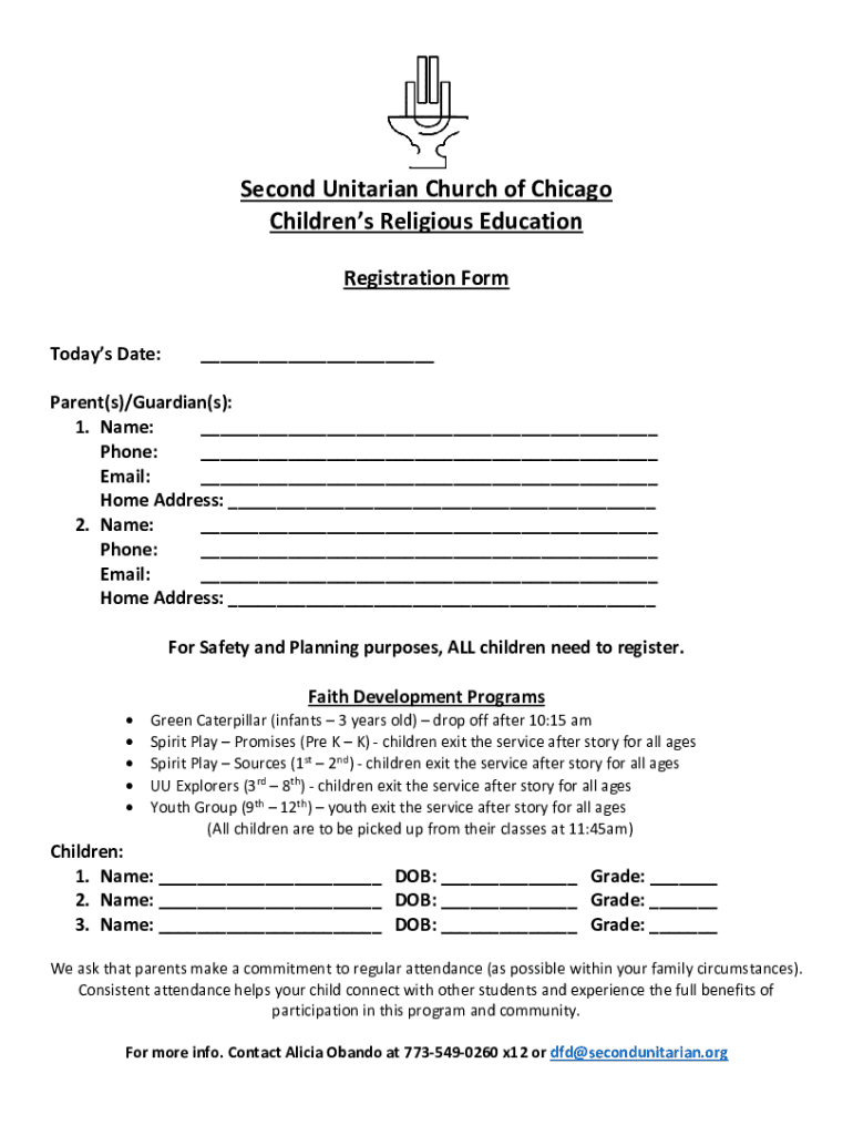 Fillable Online Childrens-Religious-Education-Registration-form ...