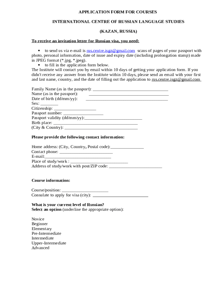 How to get a Russia invitation letter for visa application process Doc ...