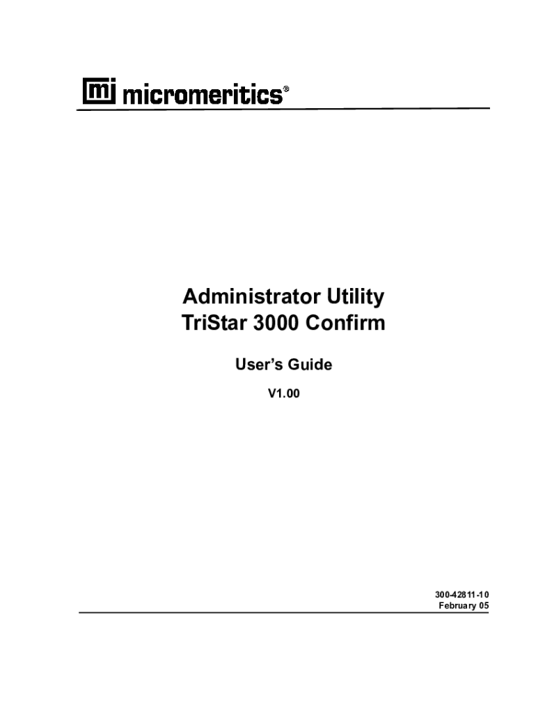 Fillable Online TRISTAR II PLUS SURFACE AREA AND POROSITY ... Fax Email ...