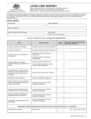 Application for a certificate of survey and/or load line ... Doc ...