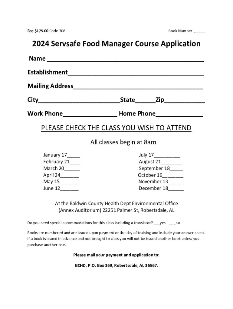 Fillable Online ServSafe Food Manager Practice Exam Fax Email Print ...