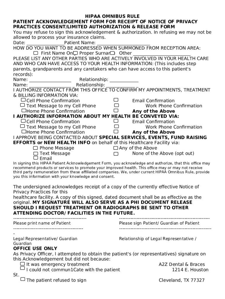 HIPAA OMNIBUS RULE.docx Doc Template | pdfFiller