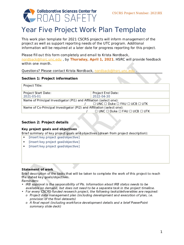 Collaborative Sciences Center for Road Safety Project Ination Doc ...