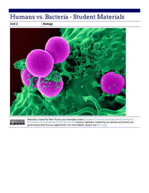 Fillable Online Humans vs. BacteriaNew Visions - Science Fax Email Print - pdfFiller