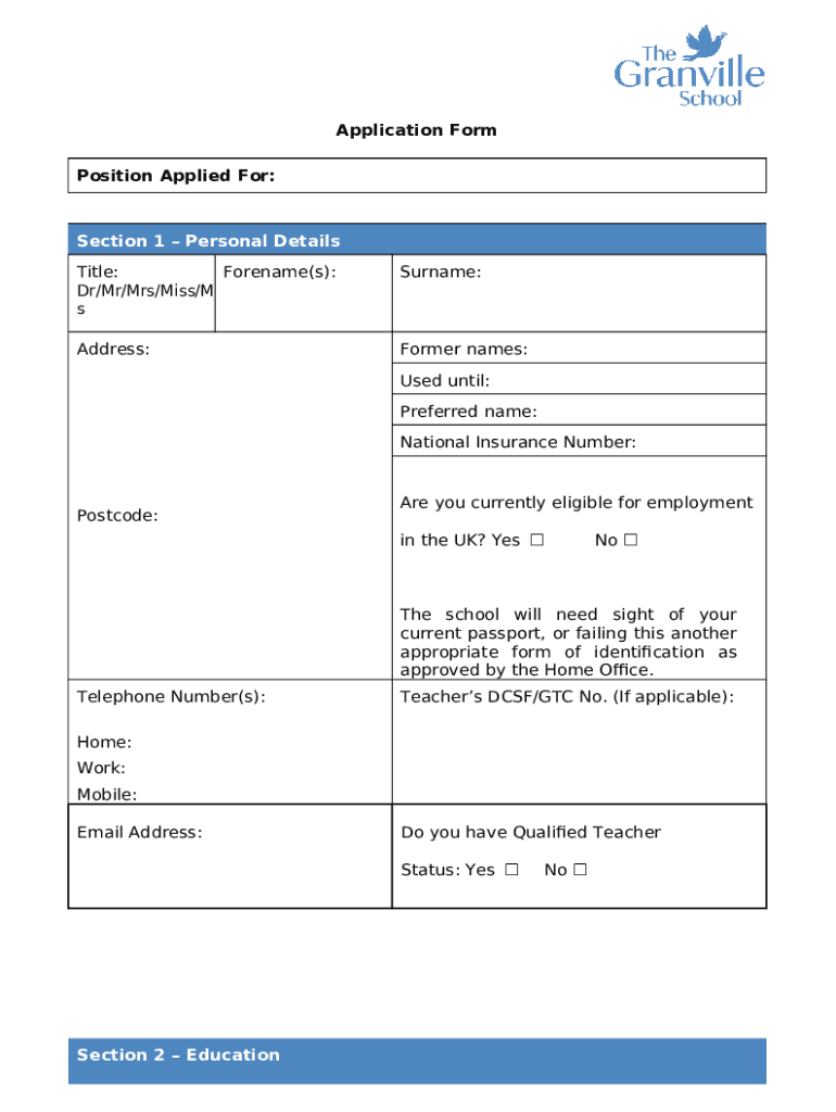 HRF021-Staff-Employment-Application-. ... Doc Template | pdfFiller