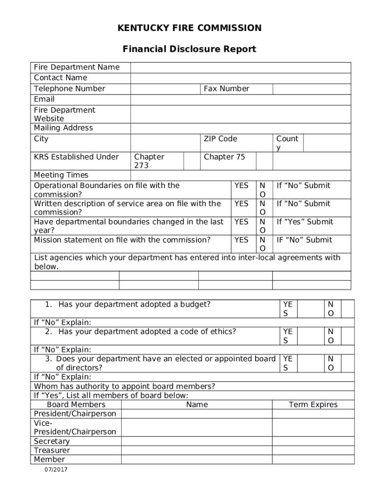 2021 Financial Disclosure Report - Kentucky Fire Commission ...
