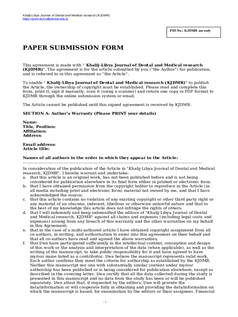 EJME Article submission Doc Template | pdfFiller