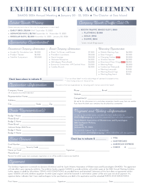Fillable Online Exhibit Information - 2024 Exhibit Reservation Form Fax Email Print - pdfFiller