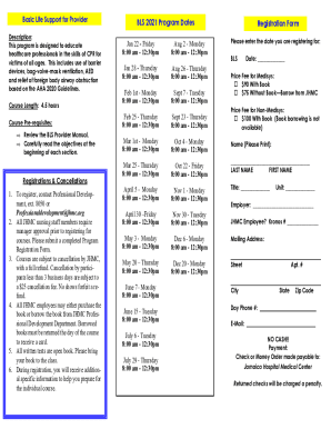 Fillable Online AHA Basic Life Support for Healthcare Providers Initial ...