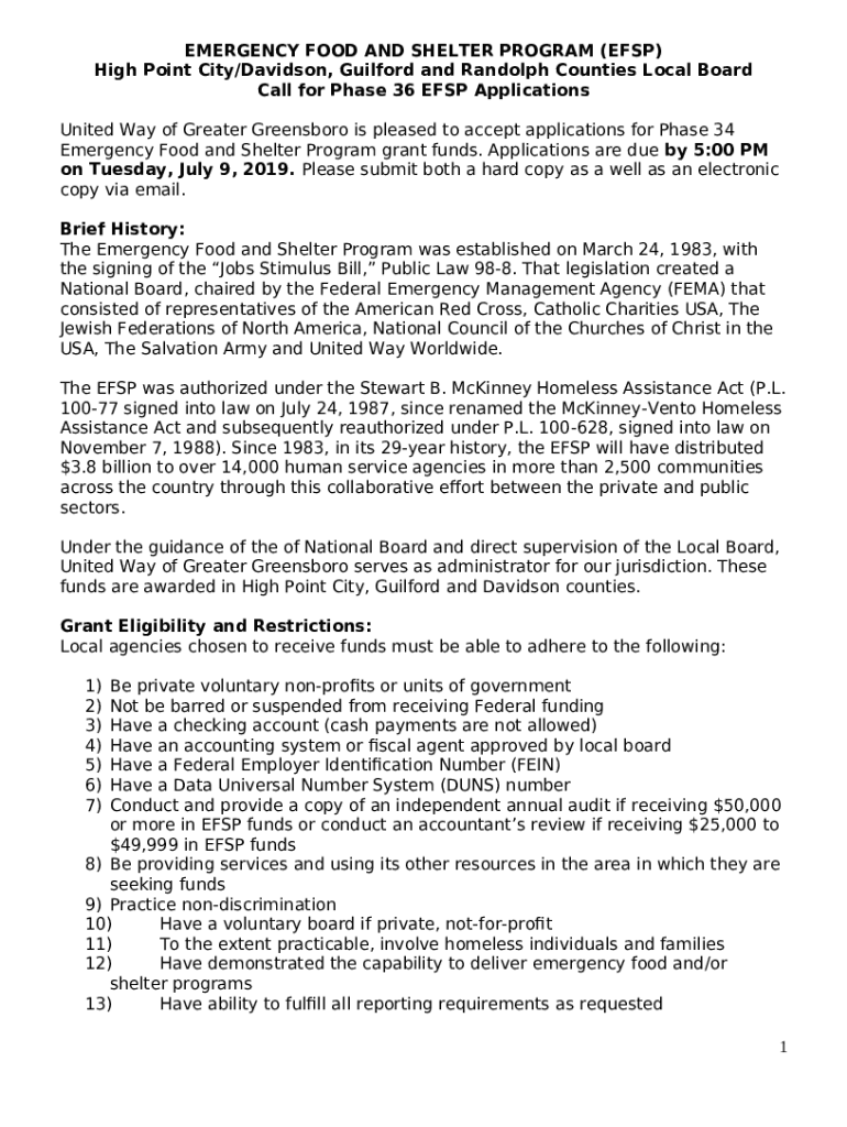 Emergency Food and Shelter Program: American Rescue ... Doc Template ...