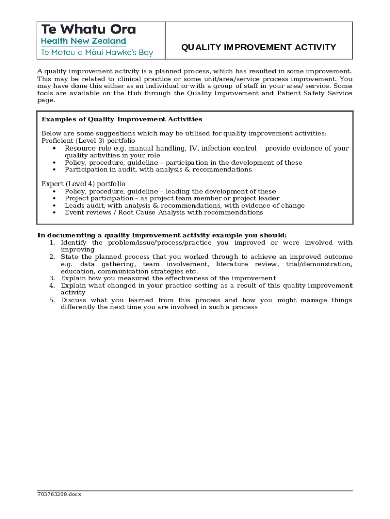 8 Examples Of Quality Improvement In Healthcare & ... - hawkesbay ...